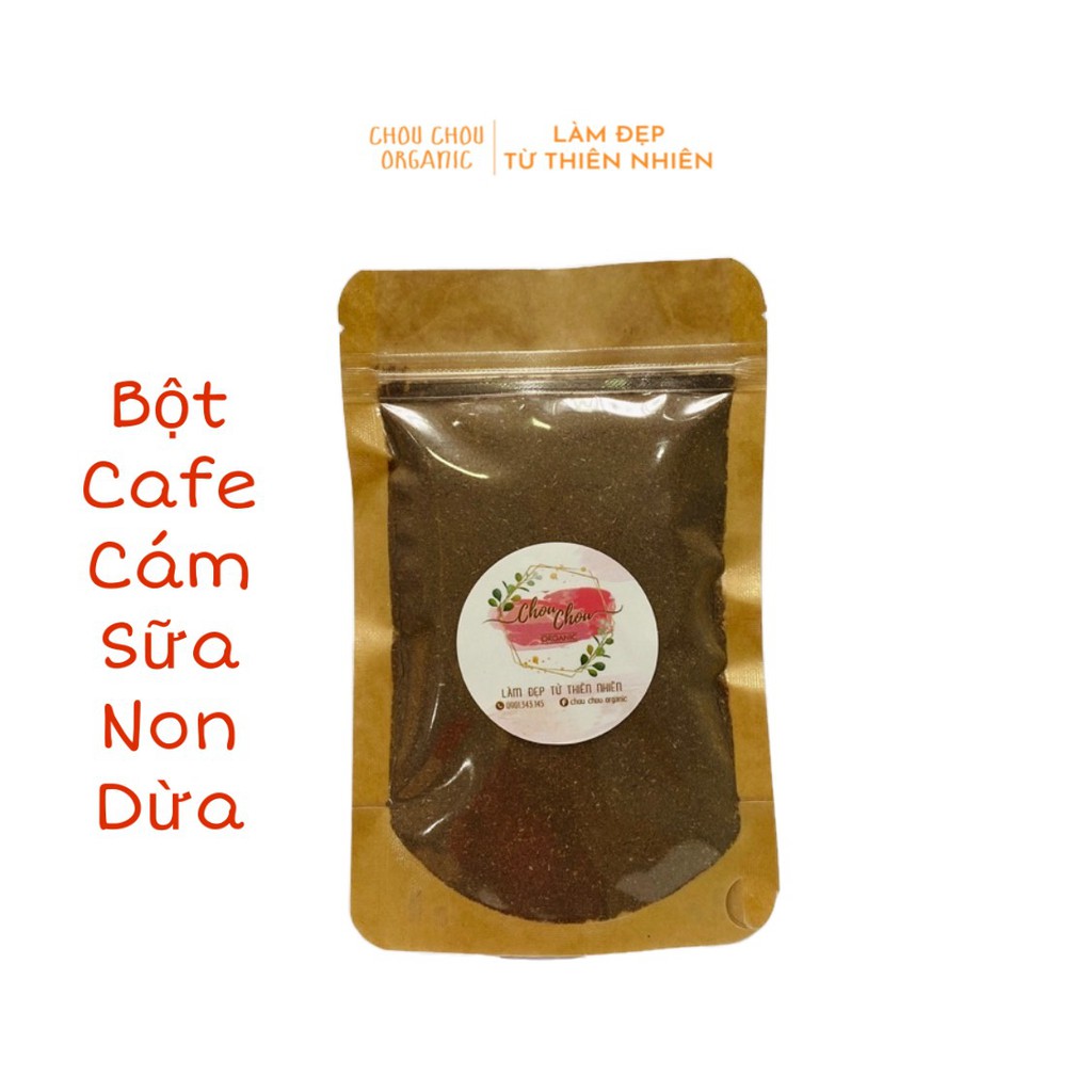 Bột Café cám sữa non dừa tẩy tế bào chết body 500gr, bột café tách dầu ...