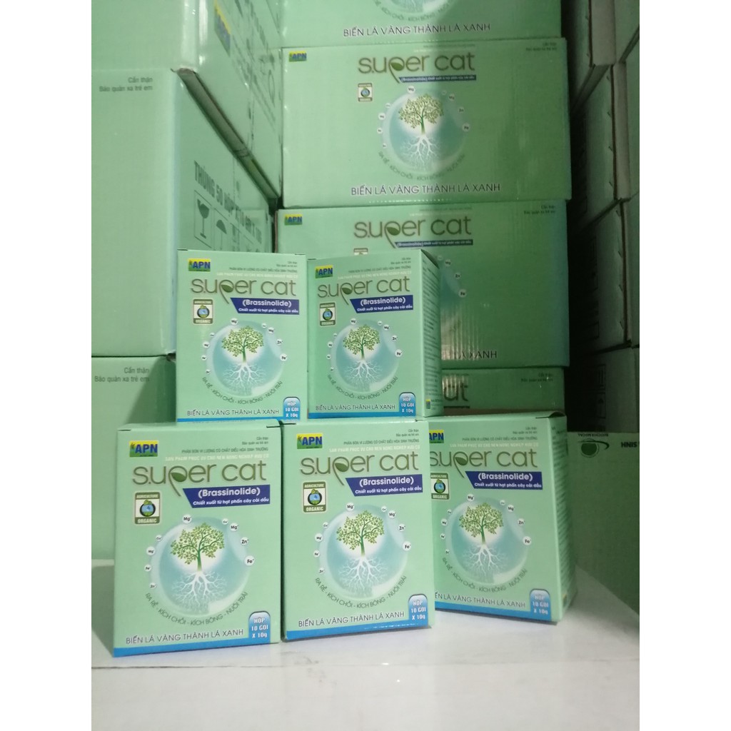 Mua SUPER CAT (hộp 10 gói 100g) kích rễ, đẻ nhánh, đâm tược, nuôi trái ...