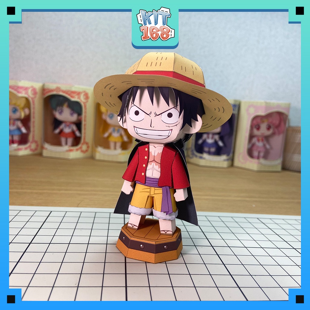 Mua Mô hình giấy Anime Chibi Monkey D. Luffy ver 10 - One Piece + kit ...