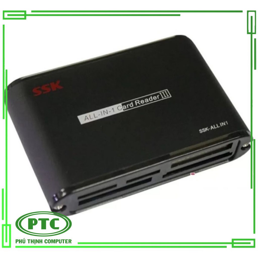 Đầu đọc thẻ nhớ đa năng SSK All In 1 Card Reader III (Đen) | Shopee ...