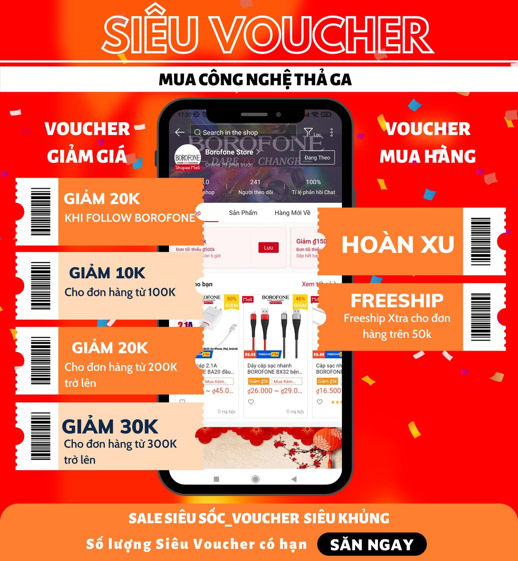 Borofone Store - Cửa Hàng Online Chính Hãng | Shopee Việt Nam