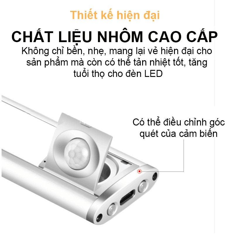 Mua Đèn Led Cao Cấp Thân Nhôm Cảm Biến Chuyển Động Hồng Ngoại Có Pin ...