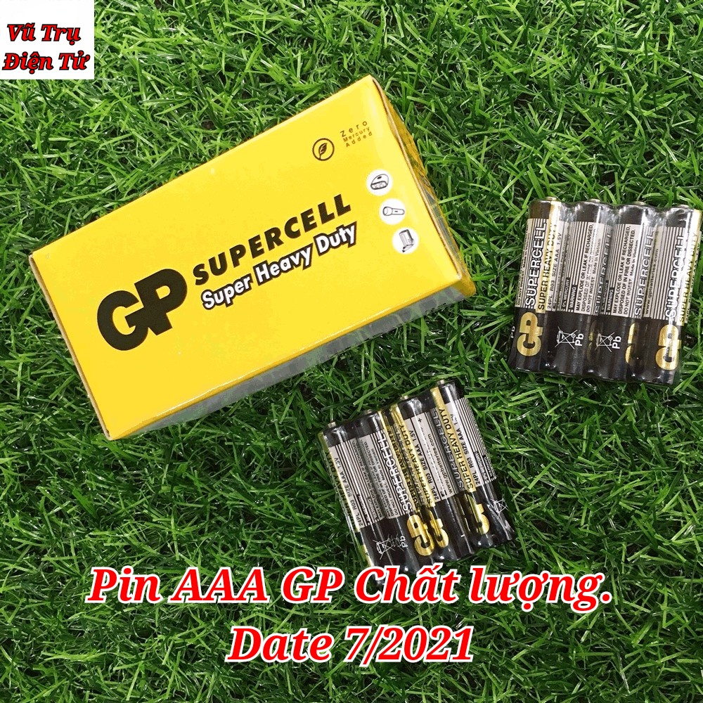 1Kg (120 quả) Pin AAA 1.5V GP Supercell 24PL-S2 Carbon gói 4 viên chính ...
