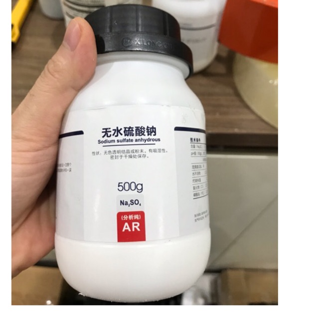 Hóa chất Na2SO4 natri sunfat natri sunphat lọ 500g Sodium sulfate ...
