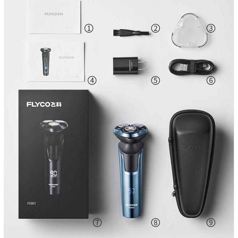 Mua Máy cạo râu cao cấp Flyco Fs901 Fs903 lưỡi đa kép thông minh sạc ...