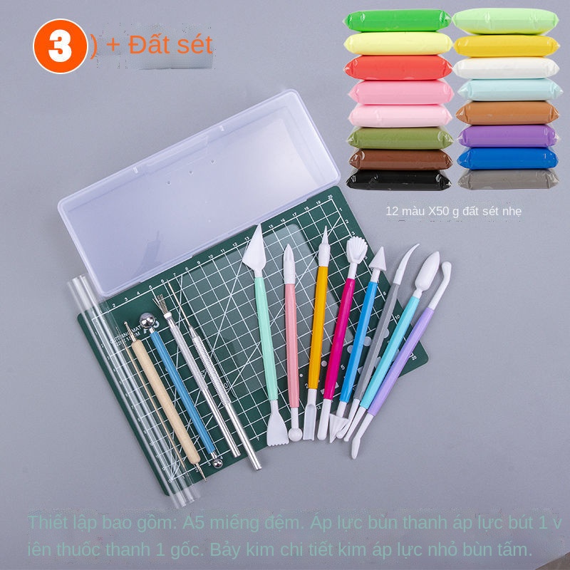 Mua Bộ dụng cụ đất nặn siêu nhẹ đất sét handmade tự làm đồ gốm mềm đất ...