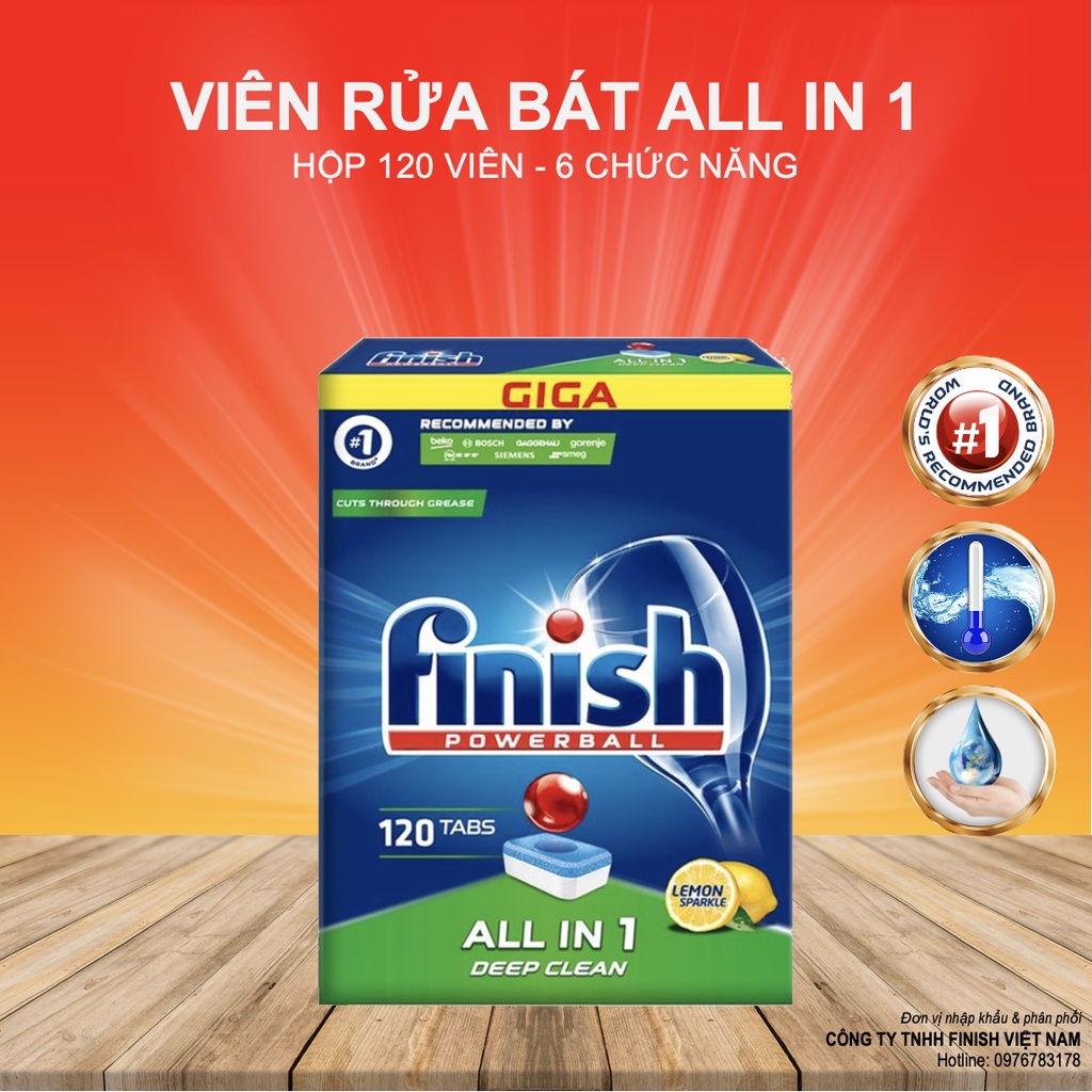 Mua Viên Rửa Chén Bát Hương Chanh Finish All In 1 Rửa Cực Sạch Nhập ...