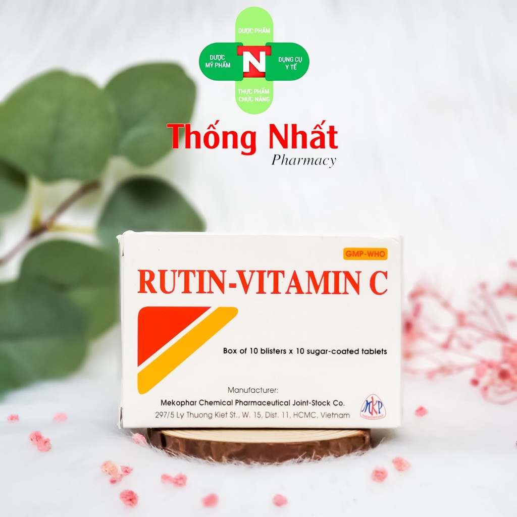 Rutin Vitamin C Mekophar Hỗ Trợ Tăng Sức Bền Thành Mạch Hộp 100 viên ...