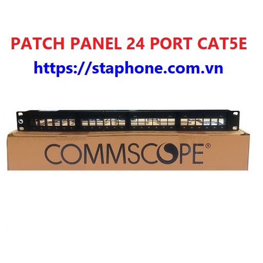 Patch Panel 24 port CAT5e Commscope, Thanh đấu nối dây cáp mạng chuẩn Cat5e 24 cổng RJ45, Rack ...
