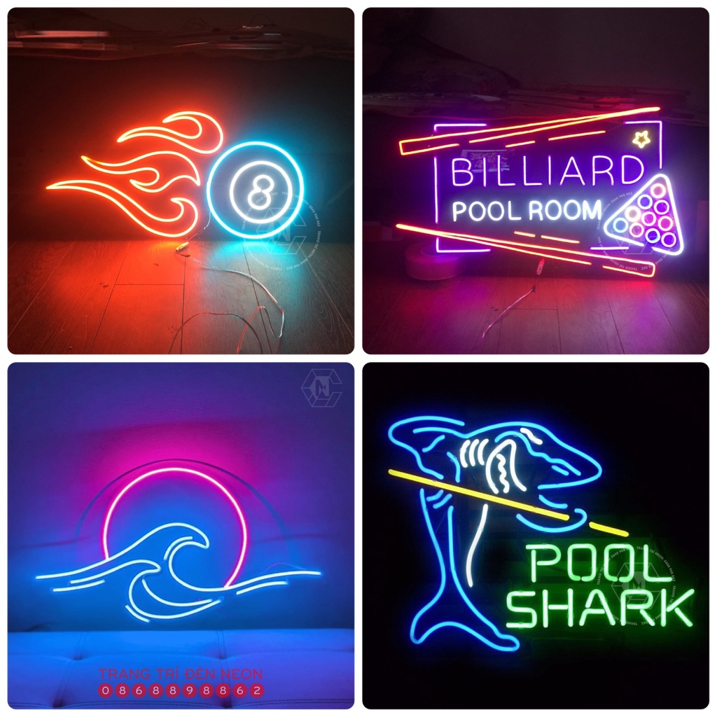 Mua Đèn led neon decor phòng ngủ hình chữ đủ màu sắc, nguồn pin, nguồn ...