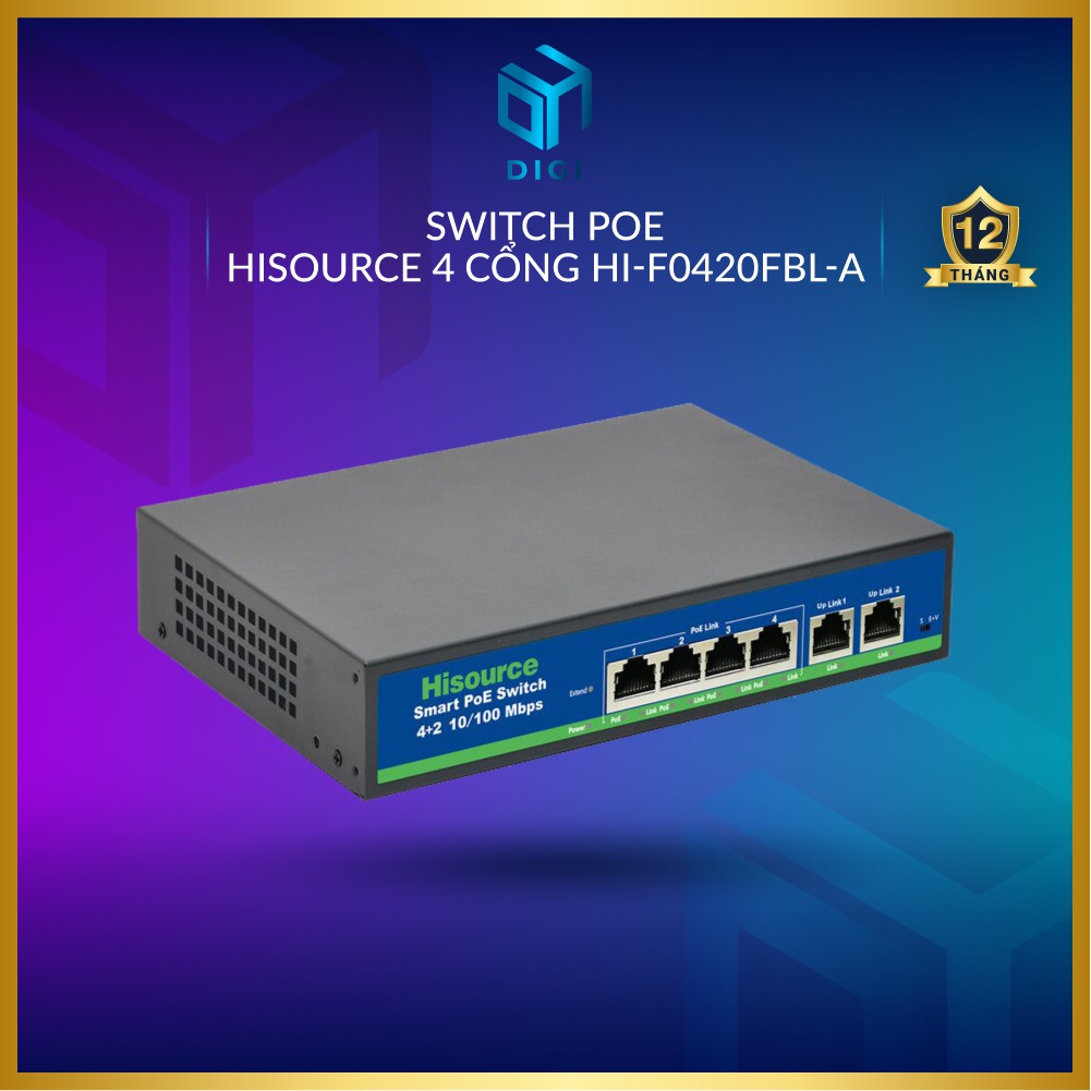 Switch PoE 4 / 8 Cổng Pushida / HiSource / HDV | Shopee Việt Nam