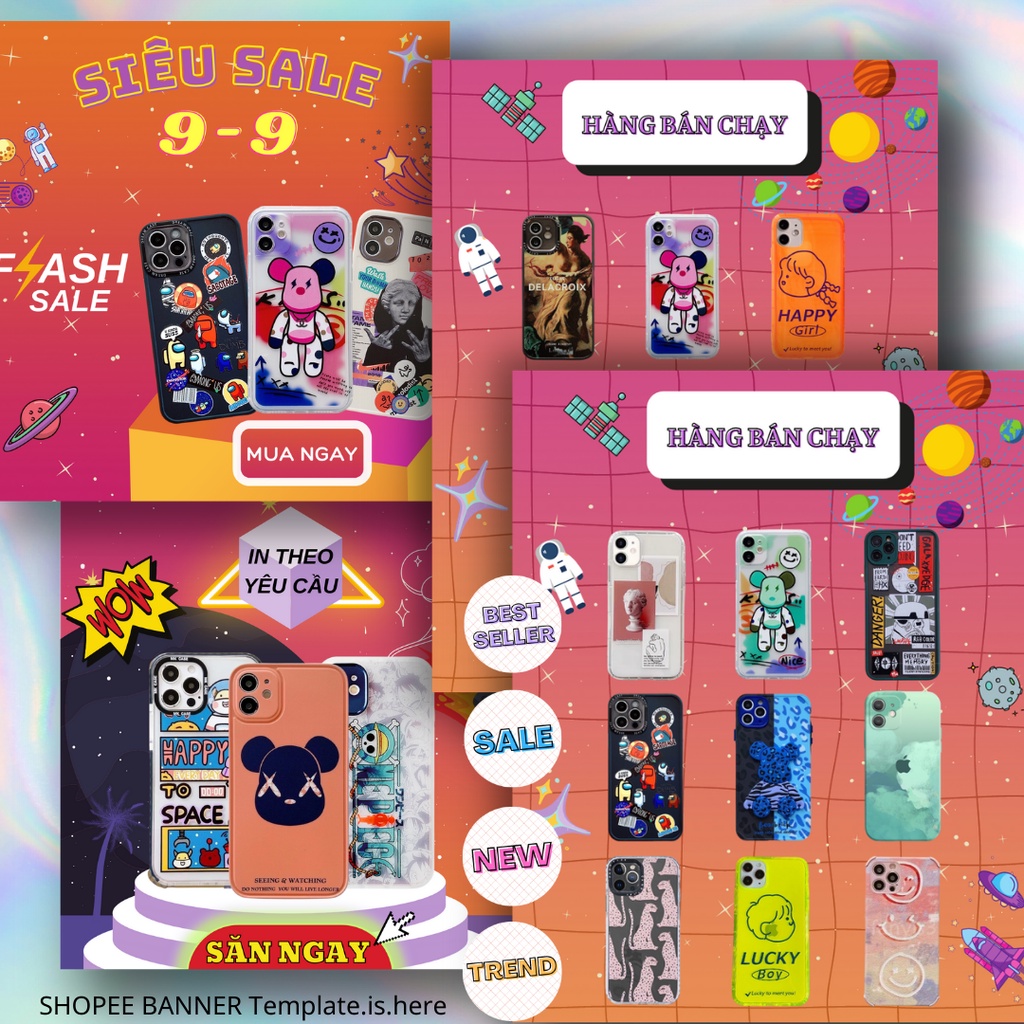 Thiết kế bộ TEMPLATE BANNER SHOPEE cho shop, page, face, instagram ...