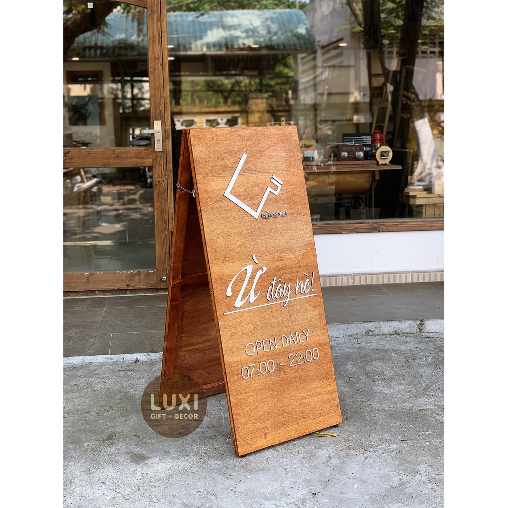 LUXI decor Standee gỗ 2 mặt giá rẻ tại xưởng mẫu mã độc | Shopee Việt Nam