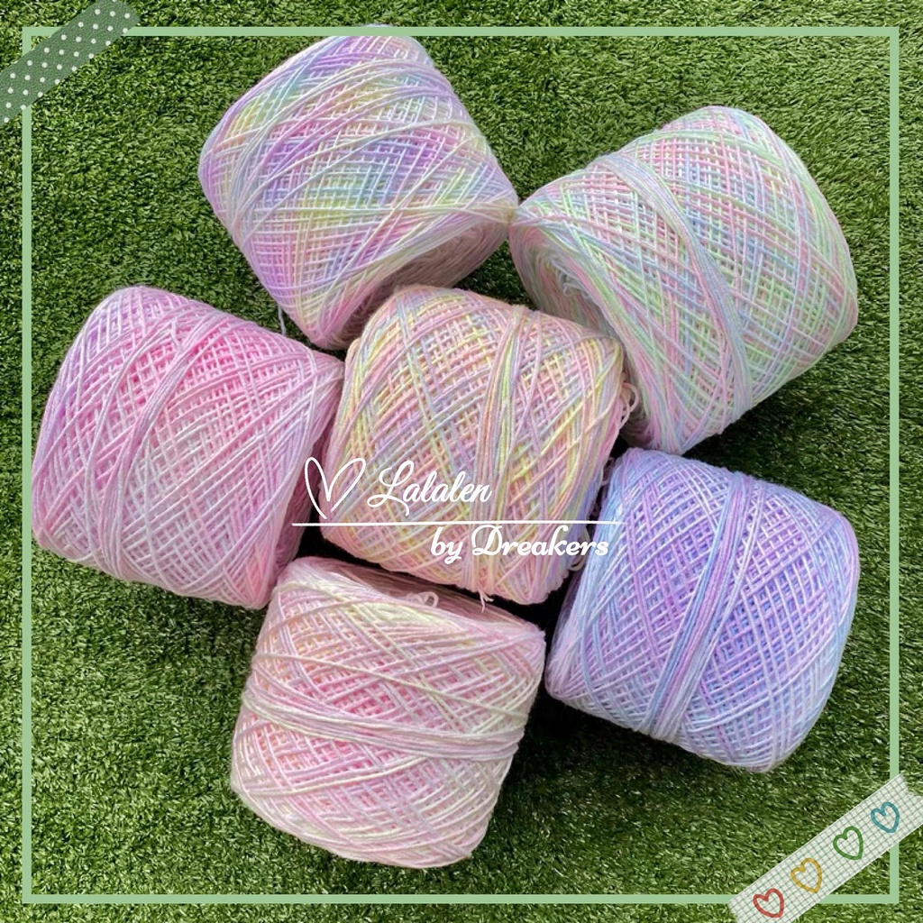 Mua Len bông sữa cotton nhuộm ombre/màu pastel cầu vồng cuộn 50gr (Bảng ...