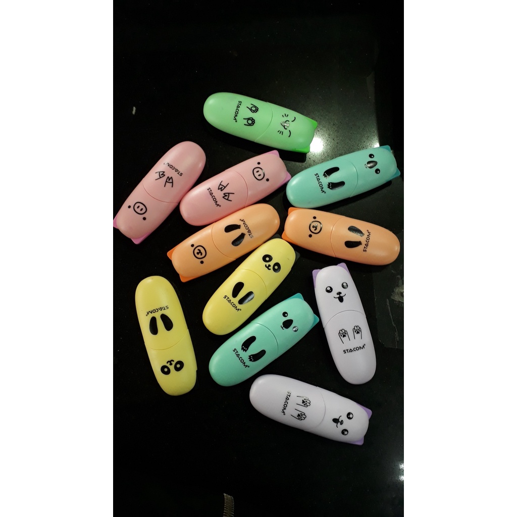 Mua Bút Ghi Nhớ Hình Cute - Mini Highlighter Stacom Màu Pastel HL001 ...