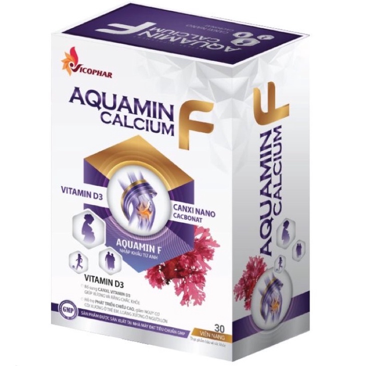 (Chính Hãng) AQUAMIN CALCIUM F_Hỗ trợ bổ sung canxi Hộp 30 viên. | Shopee Việt Nam