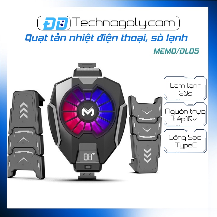 Mua Quạt tản nhiệt điện thoại MEMO DL05 - Siêu lạnh, hiển thị nhiệt độ ...