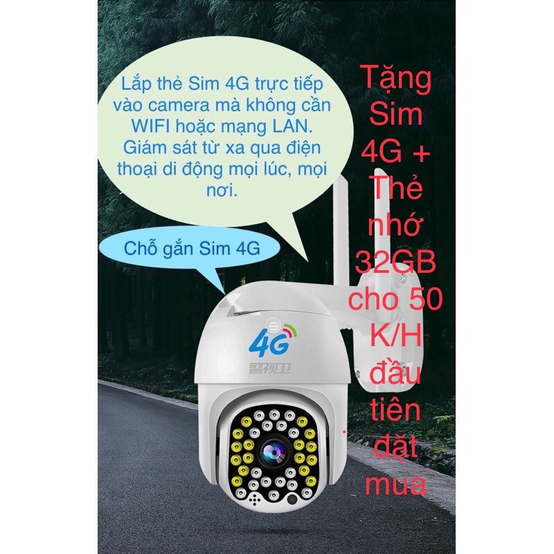 Camera 4G giám sát 360° sử dụng Sim 4G Full HD 1080P ngoài trời ...