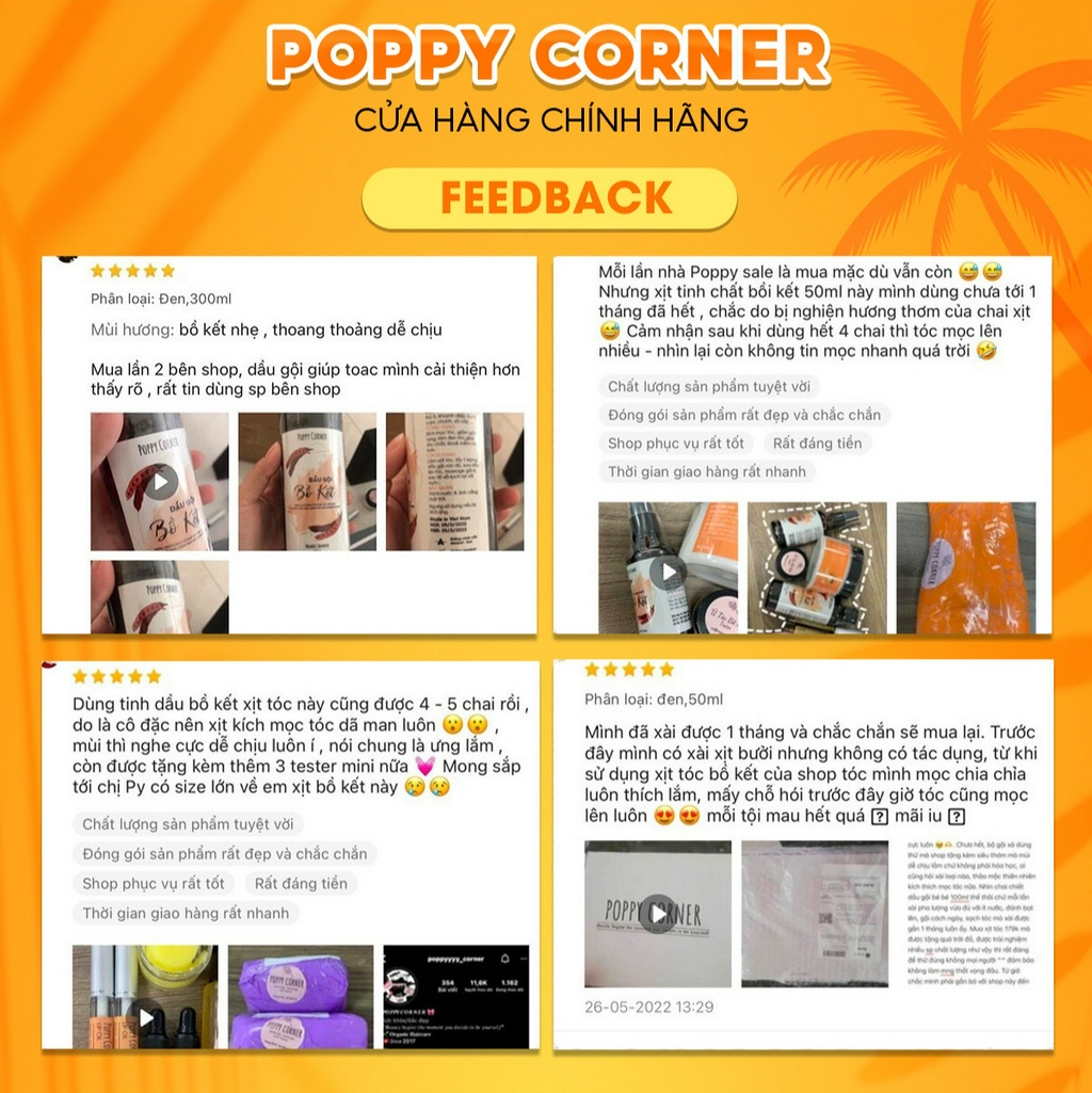 POPPY CORNER- Dầu Gội Bồ Kết, Cửa hàng trực tuyến | Shopee Việt Nam