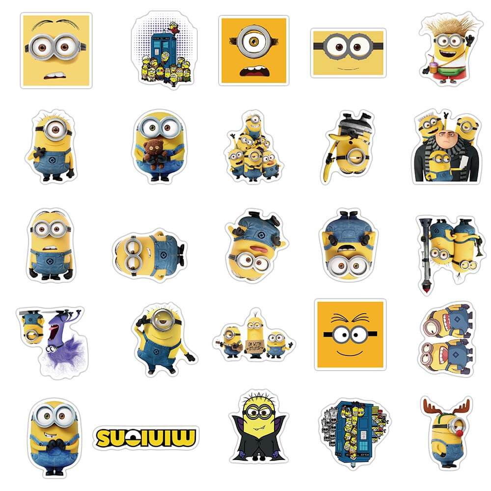 Mua Set 50 nhãn dán hình Minion dễ thương trang trí đồ thủ công chống ...