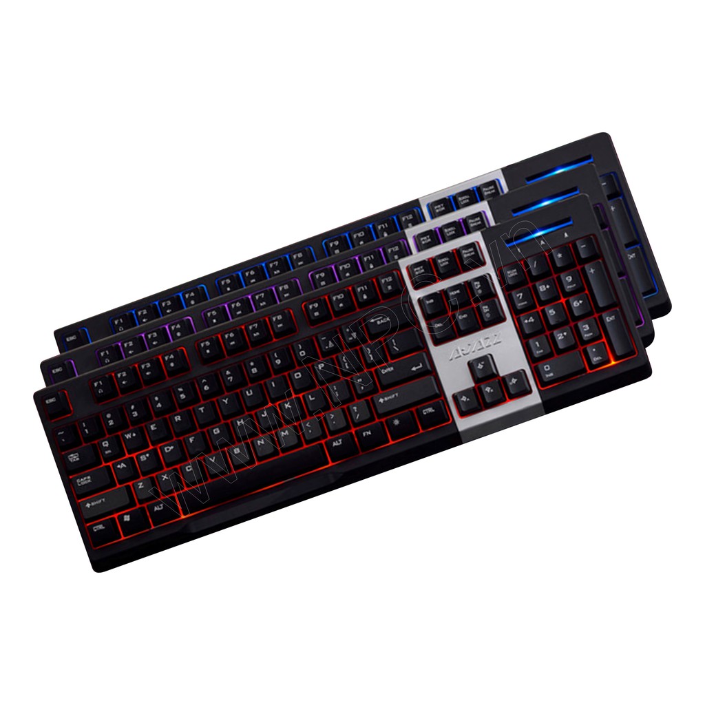 Bàn phím giả cơ chuyên Game Ajazz AK10 Led đa màu (Đen) | Shopee Việt Nam