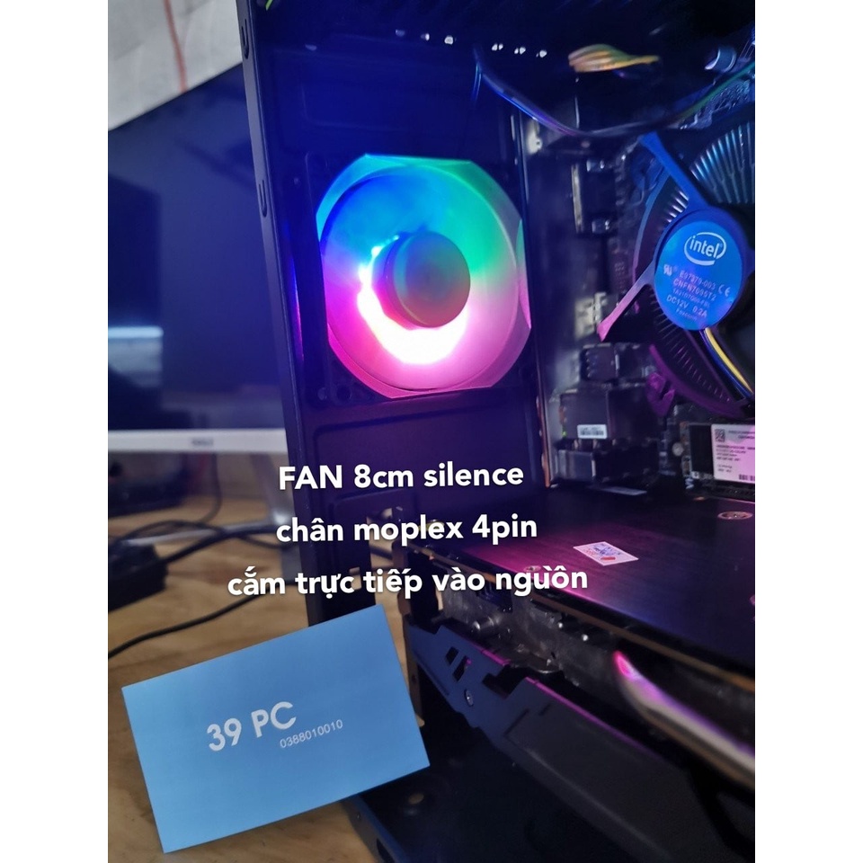 Mua Fan Tản Nhiệt Làm Mát Máy Tính 8cm, 12cm 5 Màu, Rainbow, fan RGB ...