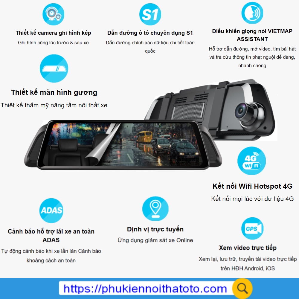 Mua Camera Hành Trình Vietmap iDVR P2 - Dẫn Đường S1- Điều Khiển Giọng ...