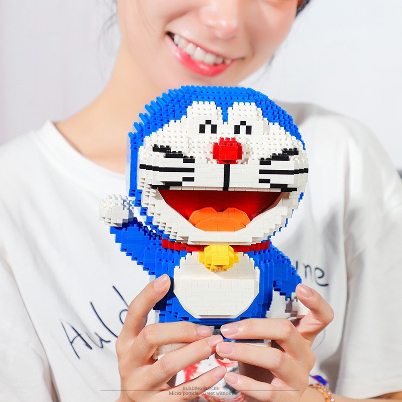 Mua Mô hình lắp ghép 3d doraemon, đồ decor trang trí bàn làm việc ghép ...
