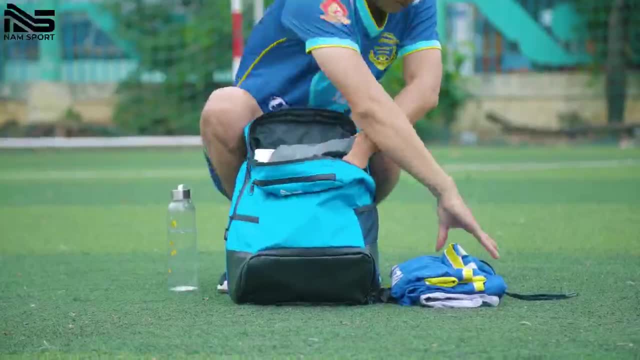 Balo bóng đá cao cấp Nam Sport Xanh - Có ngăn để giày, đồ dơ riêng ...