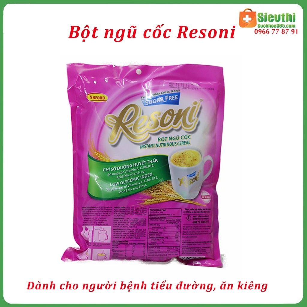 Mua Bột ngũ cốc Resoni cho người tiểu đường ăn kiêng túi 400g Siêu Thị ...