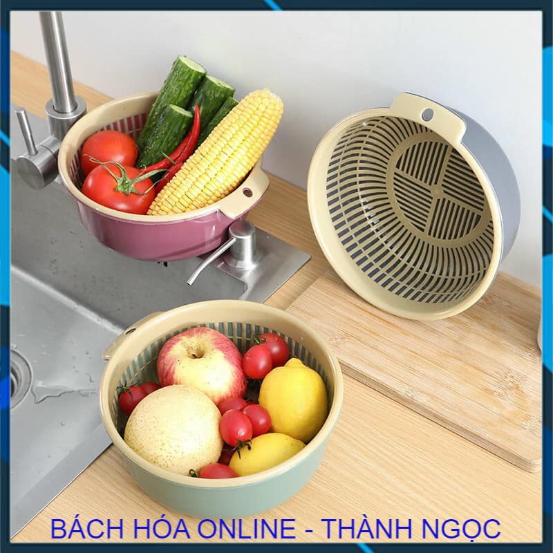 Mua Set 6 món rổ kèm chậu bộ 3 rổ và chậu, thau nhựa rửa rau củ đựng ...