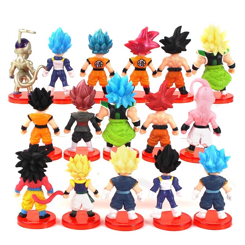 Mua Set 16 Mô Hình Nhân Vật Son Goku Kacarot Vegeta Super Saiyan Frieza ...