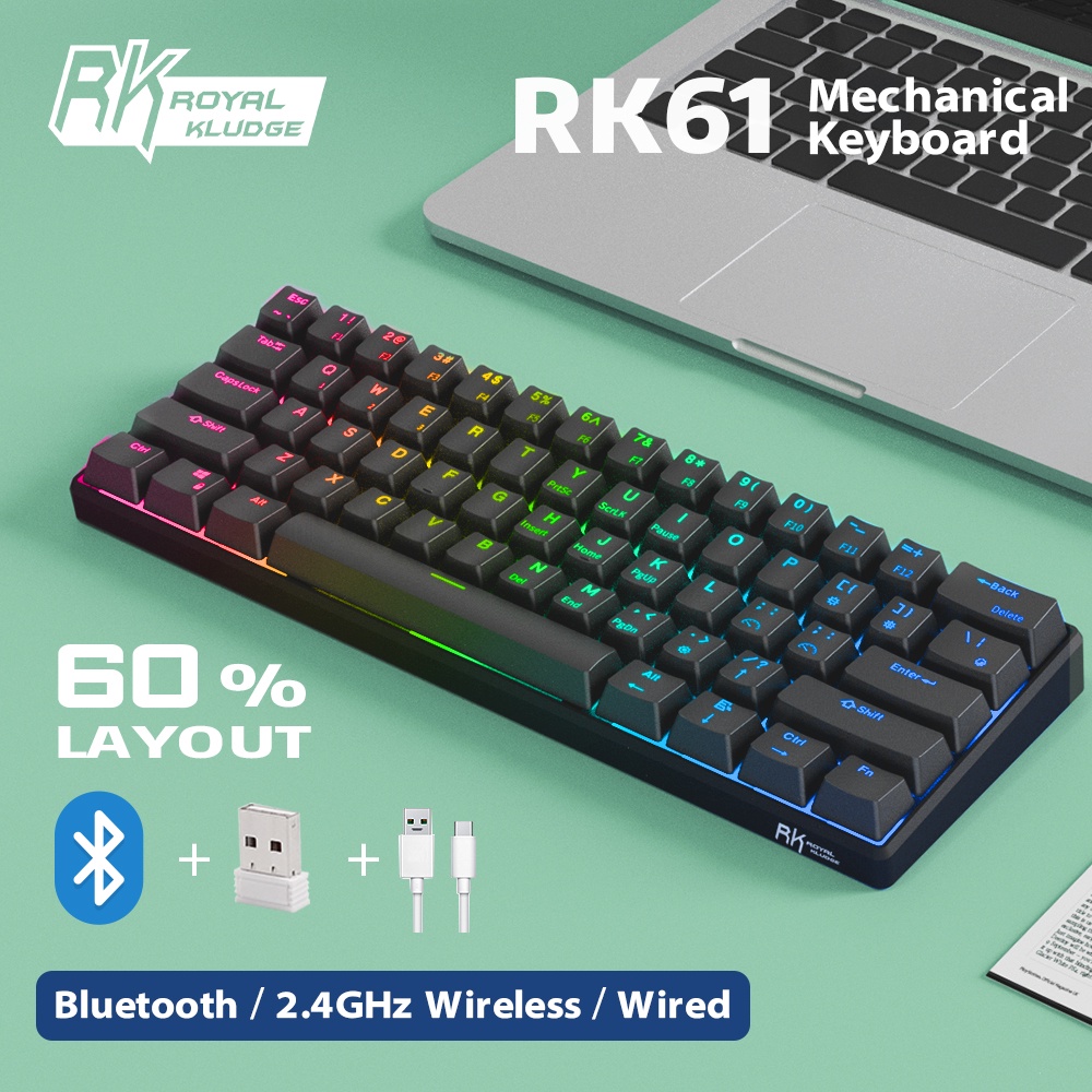 Mua ROYAL KLUDGE RK61 Mechanical Gaming Keyboard Wireless Bàn phím chơi ...