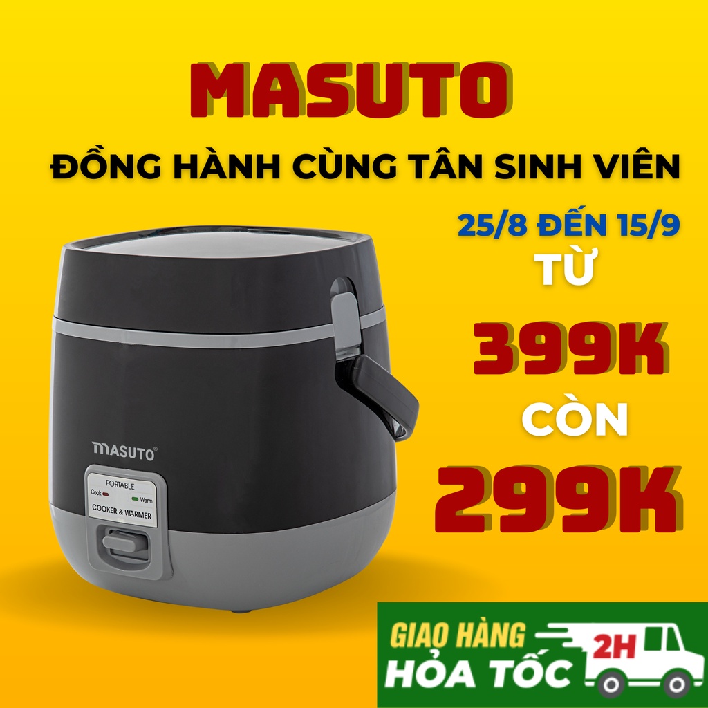Mua Nồi cơm điện mini Masuto ruột dày dặn 0,8L nấu ngon siêu tốc đủ cho ...