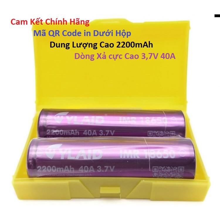 Mua Pin Cylaid Tím 18650, cell pin sạc 💖 FREESHIP 💖 CHÍNH HÃNG 2200 mAh ...