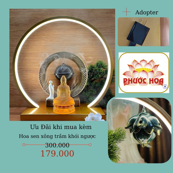 Mua Hào Quang LED vòng tròn Decor Tượng Phật- Đế kim loại - Đèn thờ ...