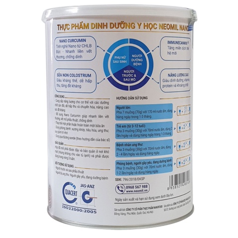 Mua Sữa bột Neomil Nano 900g - Dinh dưỡng chuyên biệt cho người phẫu ...