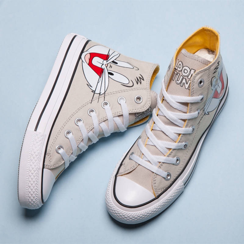 Mua * * Gi Y bata v i * Giày Vải canvas Cổ Cao Phong Cách Hoạt Hình ...
