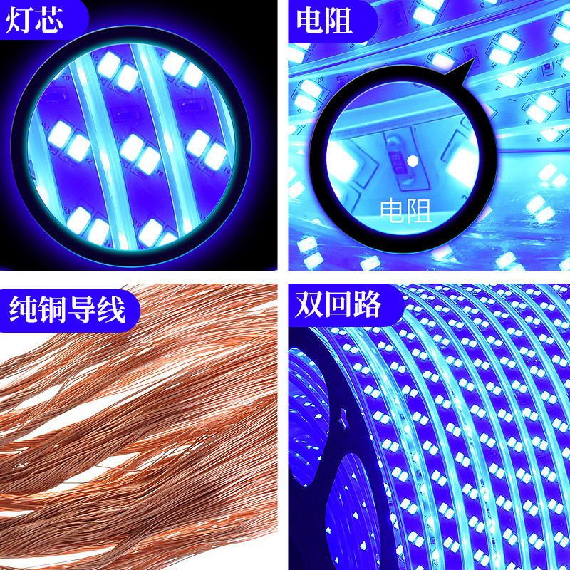 Mua Dải Đèn Led 220V Ánh Sáng Xanh Dương Siêu Sáng Gắn Trần Nhà Trang ...