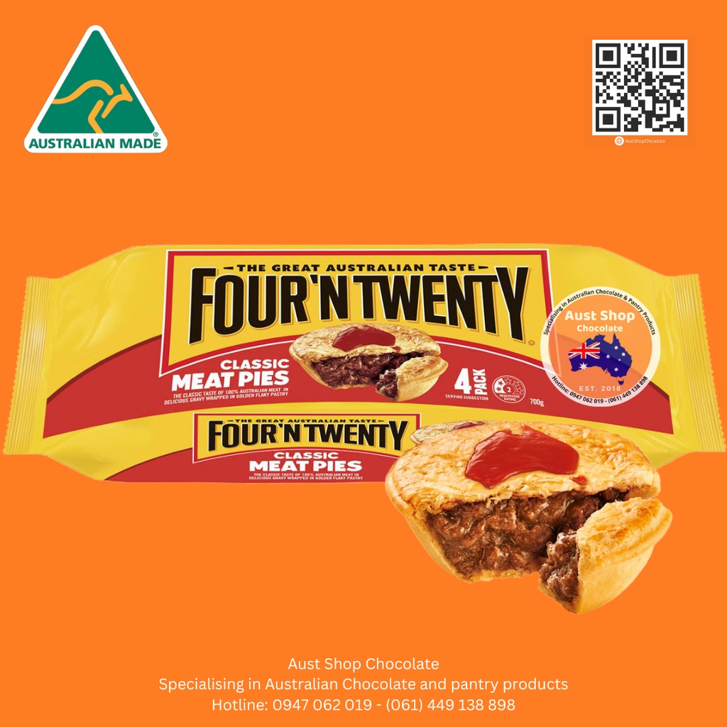 Mua Bánh Pie Úc nhân thịt (túi 4 bánh) Four n Twenty Classic meat pie 4 ...