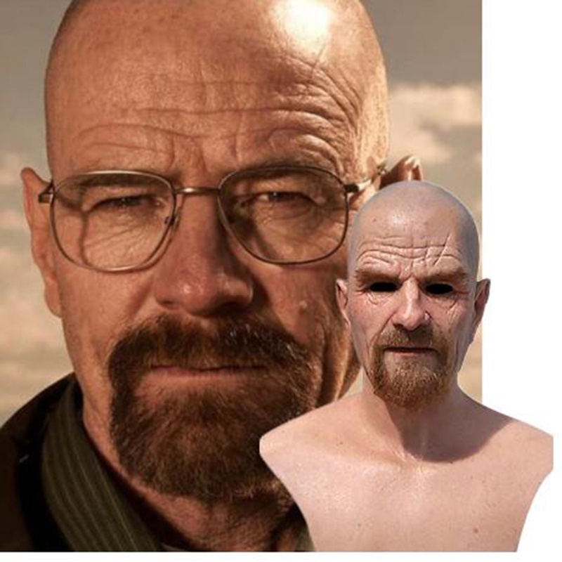 Breaking Bad Professor Mr. White Realistic Latex Mask Halloween Cosplay ...