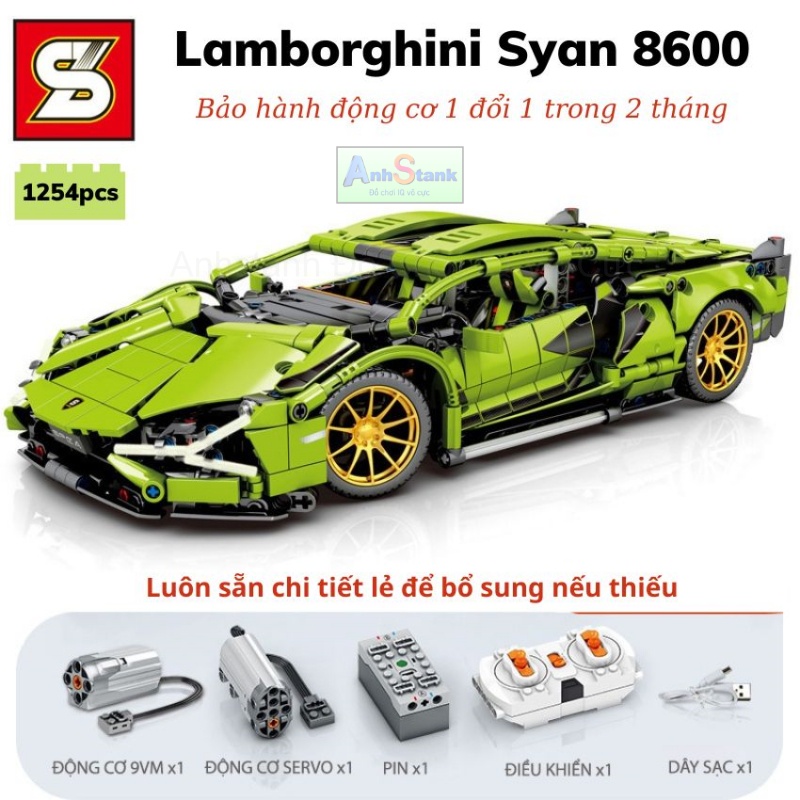 Đồ chơi lắp ráp xe otô lego technic điều khiển từ xa Lamborghini Syan ...