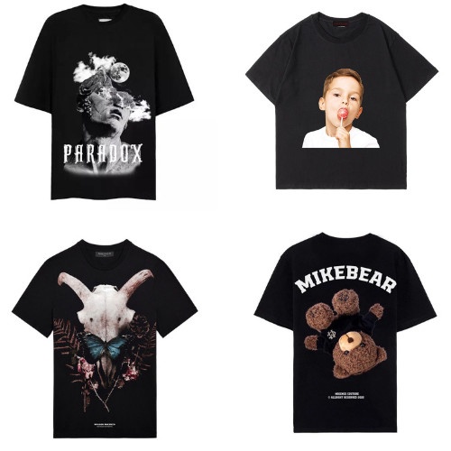 Áo thun unisex nam nữ.áo phông mikenko 4 mẫu hót tay lỡ form rộng trend ...