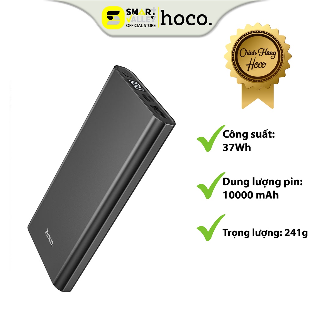 Pin Sạc Dự Phòng Hoco J68 10000mAh, Màn Hình LCD Báo Pin, Pin Dự Phòng ...