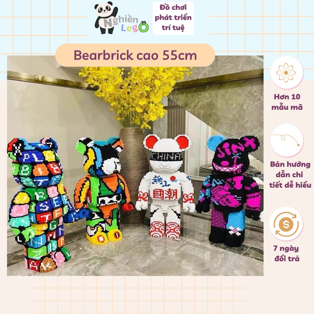 Lego bearbrick Lắp ráp mô hình bearbrick 56cm Đồ chơi cho bé Đồ chơi ...