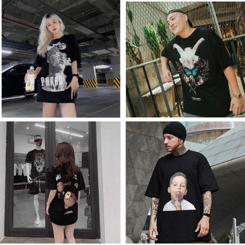 Áo thun unisex nam nữ.áo phông mikenko 4 mẫu hót tay lỡ form rộng trend ...