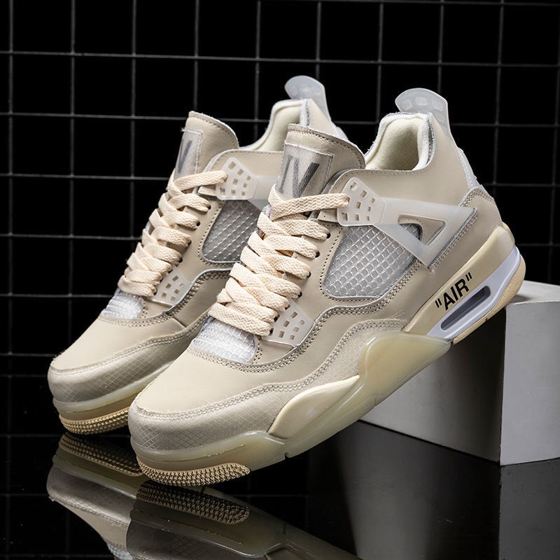 Giày JD4 Jordan 4 trắng kem sữa thể thao sneaker Hot trend nam nữ ...