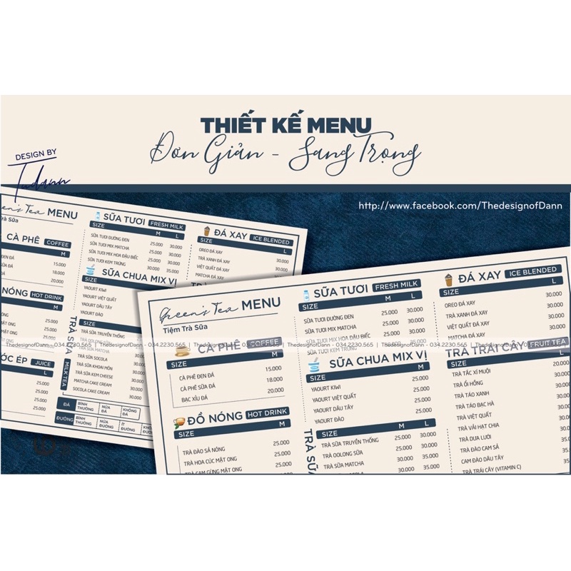 THIẾT KẾ - IN ẤN MENU | Shopee Việt Nam