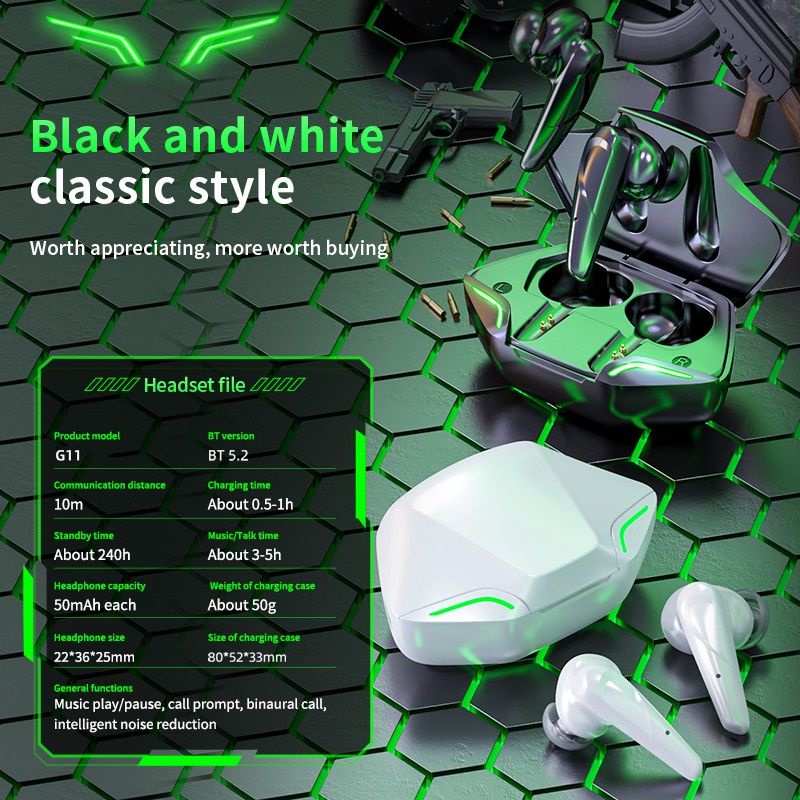 OLAOLA G11 tai nghe bluetooth gaming Bluetooth 5.1 tai nghe thể thao ...