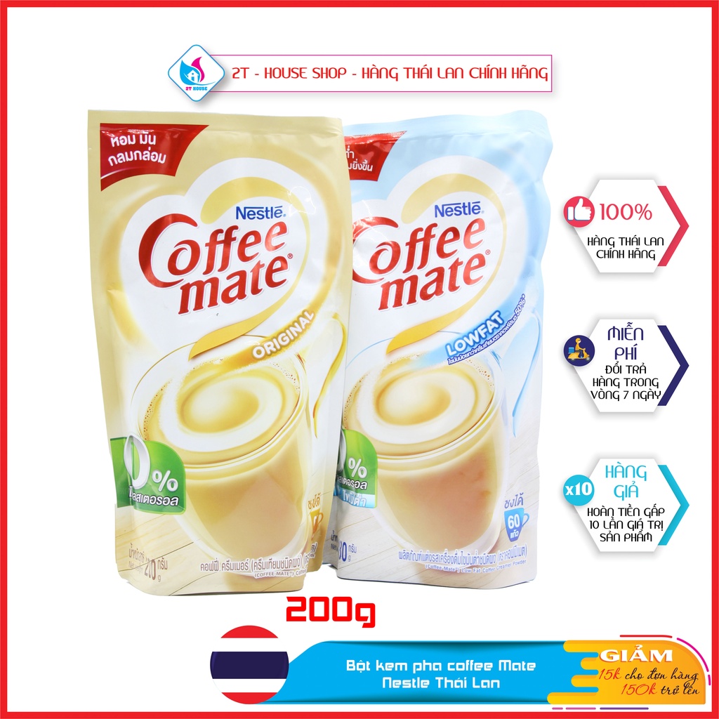 Mua Bột kem pha coffee Mate Nestle Thái Lan bịch 200g, Bột kem cà phê ...